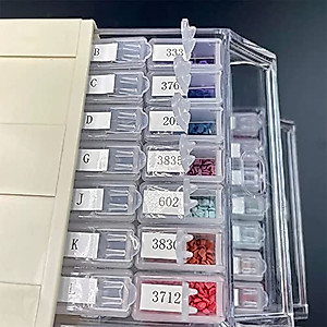 Huacan Diamond Painting Storage Containers 2 Pack Stackable Craft 70 Slots Bead Organizers for Diamond Painting Kits