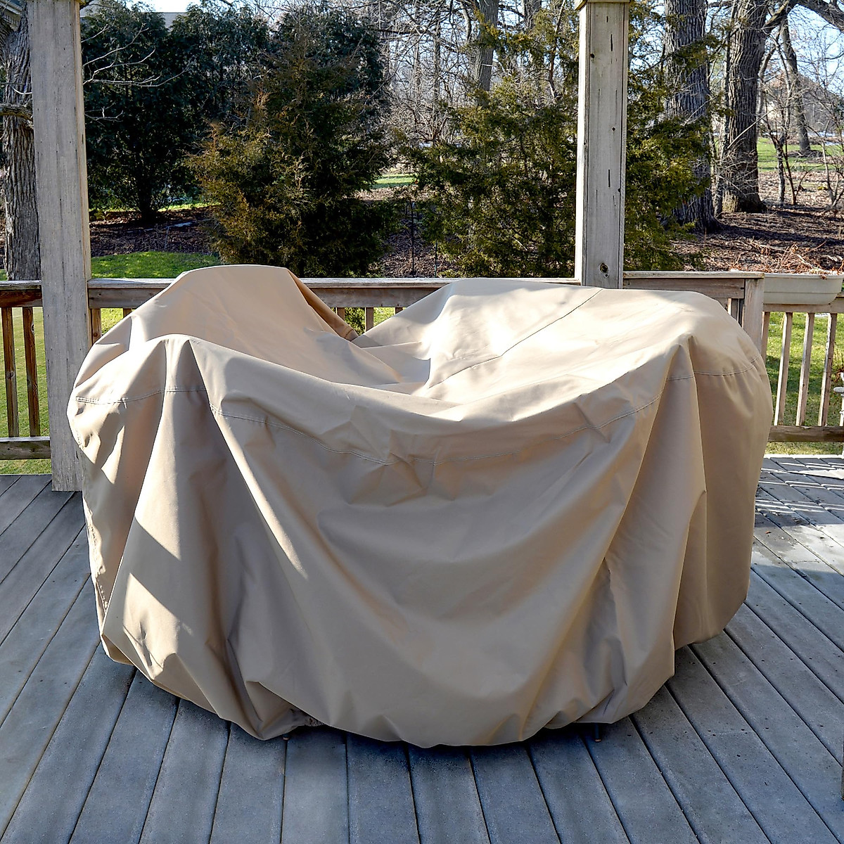 Island Umbrella NU5562 All-Weather Protective Outdoor 54-in Table with Umbrella Hole Furniture Cover