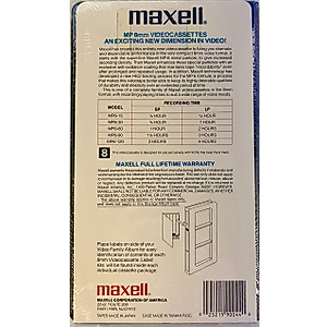 Bonus Pack of Two Maxell P6-120 EX-M 8mm Tapes, and Library Storage Case