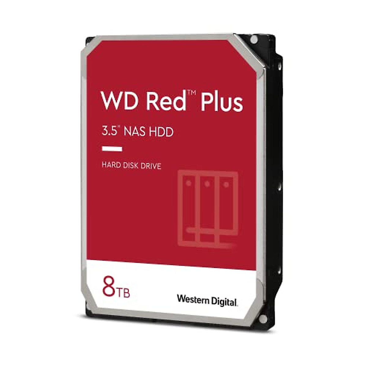 Western Digital 8TB WD Red Plus NAS Internal Hard Drive HDD - 5640 RPM, SATA 6 Gb/s, CMR, 128 MB Cache, 3.5" - WD80EFZZ