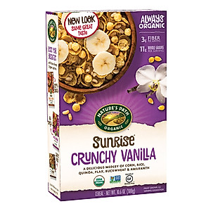 Nature's Path Organic Gluten-Free Cereal, Crunchy Vanilla Sunrise, 10.6 Ounce Box (Pack of 2)