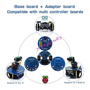 AlphaBot2 Robot Building Robotic Starter Kit for Raspberry Pi 3 Model B with Camera IR Remote Controller @XYGStudy