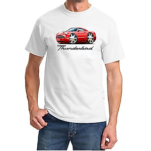 2002-05 Ford Thunderbird Hardtop Full Color Design Tshirt XL White