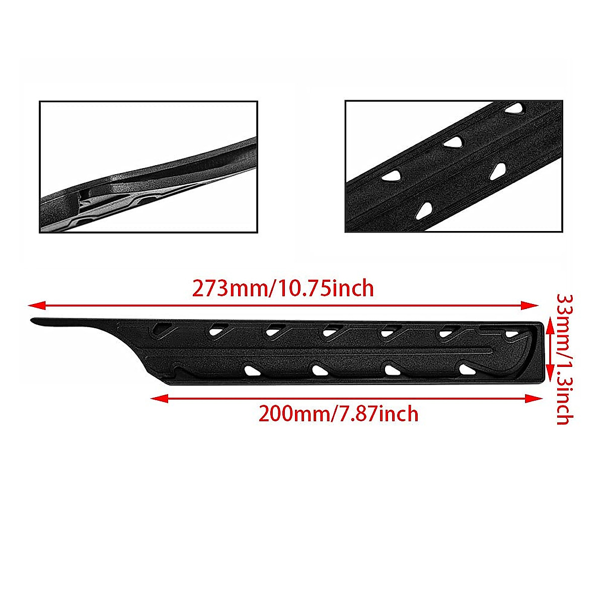 SQXBK Knife Sheath 2PCS Black Plastic Kitchen Knife Blade Protector Cover for 9inch, 10inch Slicing Bread Knife Sashimi Salmon Knife