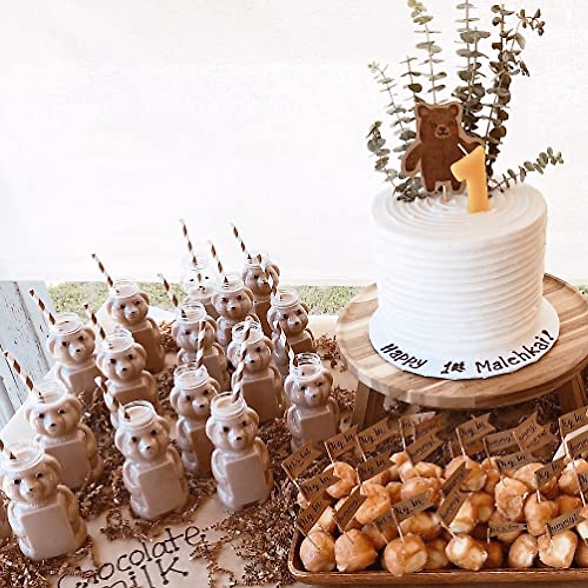 Panxxsen 10 Pack 8 Fluid Oz Plastic Honey Bear Bottle,Honey Squeeze Empty Bottle,Squeeze Honey Container with Yellow Flap Caps for Storing and Dispensing