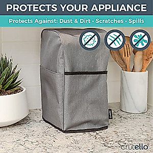 Crutello Food Processor Cover with Storage Pockets for Large Custom 11-14 Cup Processor