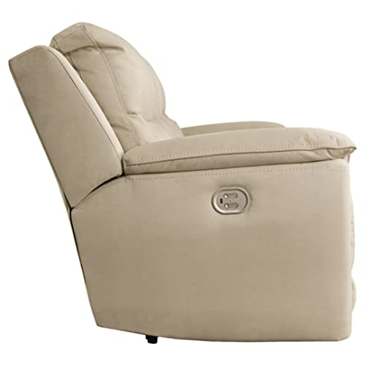 Signature Design by Ashley Next-Gen Gaucho PWR REC Sofa with ADJ Headrest, 91"W x 41"D x 41"H, Beige