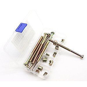 binifiMux 10-Pack M6 x 90mm Hex Allen Head Furniture Crib Baby Bed Bolt and Barrel Nuts, for Bunk Bed Chairs Cots Headboard