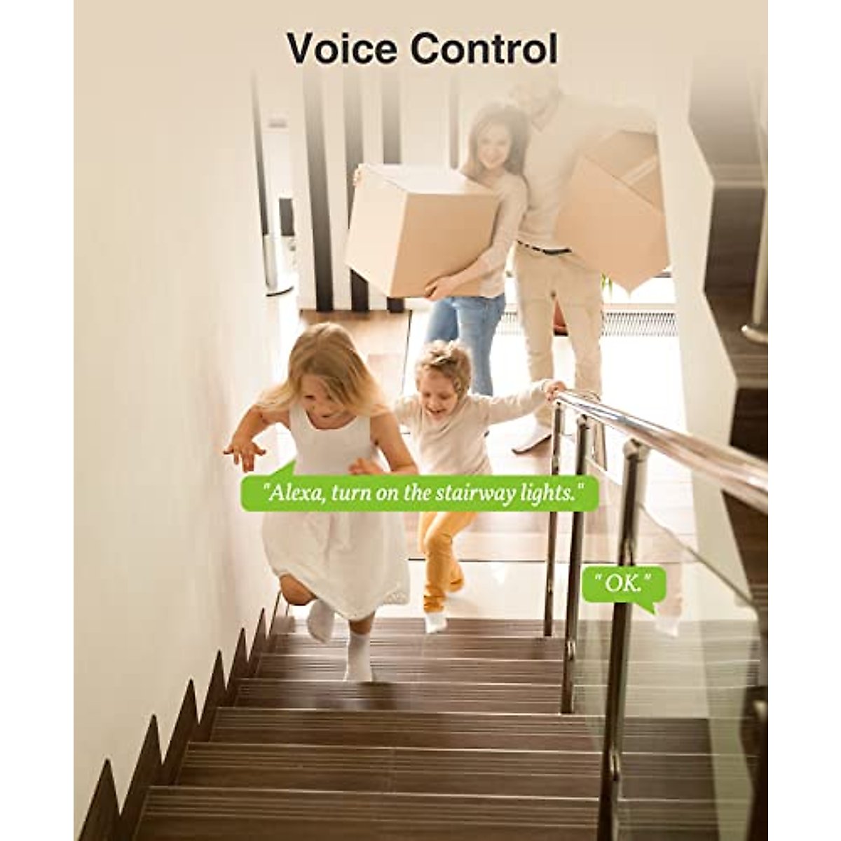 GHome Smart Switch, 3 Way Light Wi-Fi Switch Compatible with Alexa and Google Home, 2.4GHz Schedule Timer, Neutral Wire Required, 3-Way Installation and No Hub Required, FCC Listed (2-Pack)