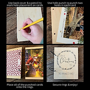 Birthday Card Keeper | Custom Storage for Greeting Cards | Personalized Gift for Grandma | Wooden Photo Album | Card Organization |Christmas