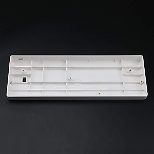 TS Keycap 60% GH60 Keyboard Plastic Shell Case for 60% Mechanical Gaming Keyboard Compatible GH60 POKER2 FACEU POK3R 60 GK61 GK64 GK66 (White)