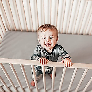 Newton Baby Organic Fitted Crib Sheets (2-Pack) - 100% Breathable and Ultra-Soft, 100% Organic Muslin Cotton, Twilight Grey + White, Fits All Standard Cribs