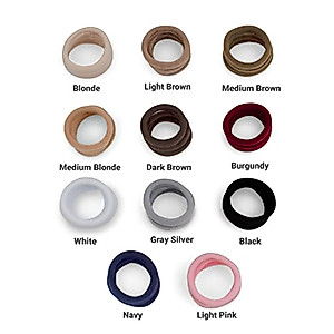 Heliums Small Hair Ties - Blonde - 1 Inch Seamless No-Damage Ponytail Holders for Kids, Braids and Thin Hair - 20 Count