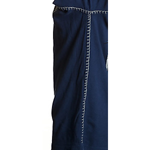 Archaic by Affliction Men's Thermal Shirt Spine Wings Navy M