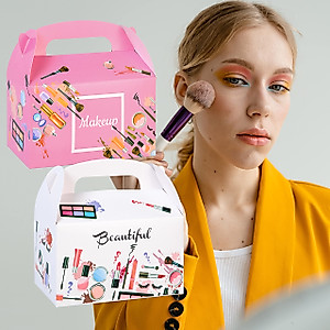 C L cooper life 24pcs Spa Day Makeup Treat Boxes Makeup Party Favor Goodie Gift Boxes for Female Bridal Shower Bachelorette Salon Cosmetics Themed Birthday Party
