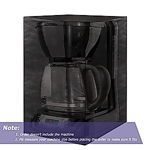 PASONIKA Coffee Maker Cover, Dustproof Appliances Cover, Black