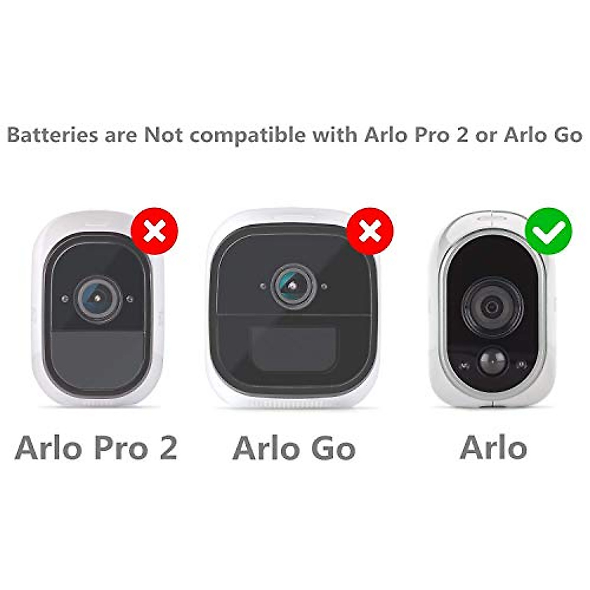 Taken Rechargeable Batteries for Arlo, 3.7V 750mAh 20 Pack Rechargeable Batteries and 4-Ports LED Charger Compatible with Arlo Cameras (VMC3030/VMK3200/VMS3330/3430/3530), Flashlight, Microphone