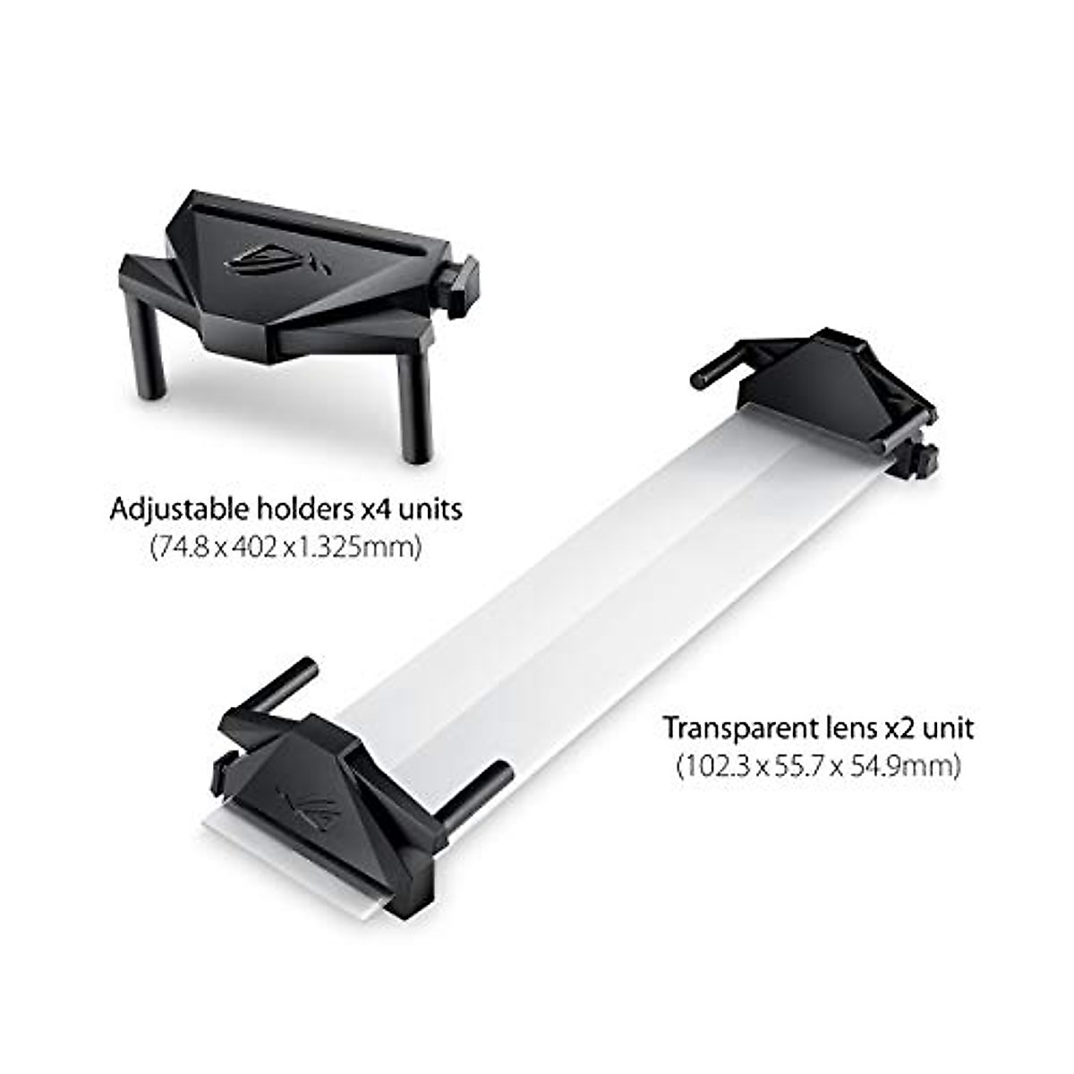 ASUS ROG Bezel-Free Kit ABF01 Universal Multi-Monitor Setup with Optical Micro-structures Easy Assembly (Set of 2)