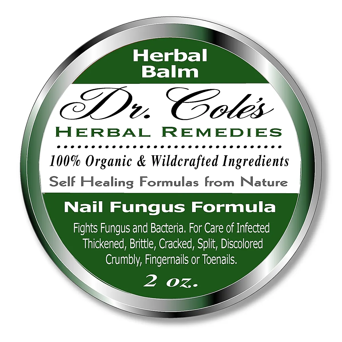 Dr. Cole’s Organic Herbal Nail Fungus Balm - May Assist with Repairing Thick, Cracked or Flakey Fingernails and Toenails