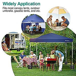 Homdox Canopy Weight Bags, 4-Pack Black Canopy Sandbags Weight Bags, Outdoor Pop Up Canopy Tent Gazebo Weight Sand Bag Kit. Without Sand