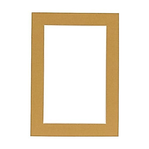 6x10 Mat Bevel Cut for 4x8 Photos - Acid Free Rattan Beige Precut Matboard - For Pictures, Photos, Framing - 4-ply Thickness