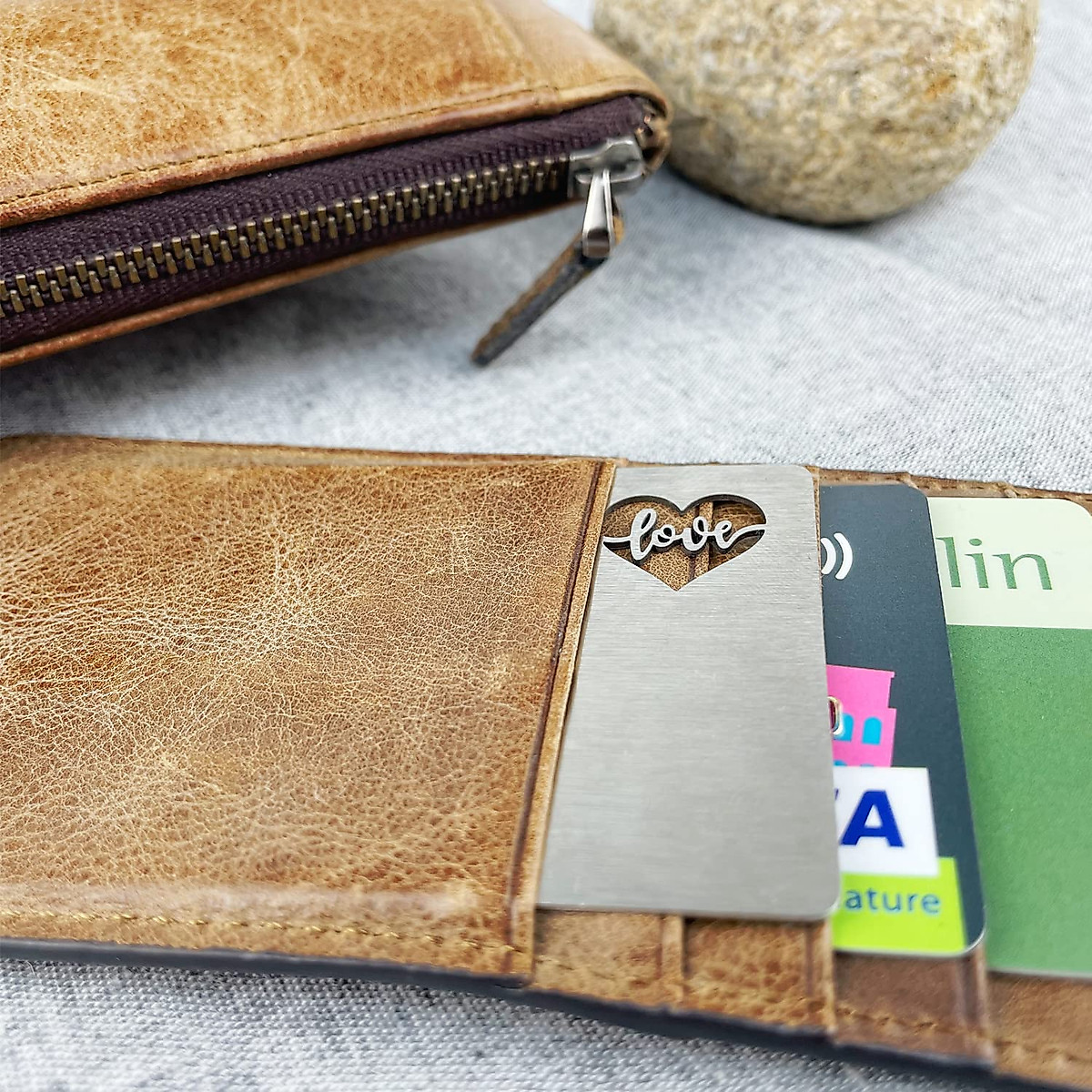 YODOCAMP Engraved Wallet Card Insert Anniversary Card Gifts for Husband, I'd Choose You Groom's Gifts for Him, Romantic Gifts Metal Love Note for Men Birthday