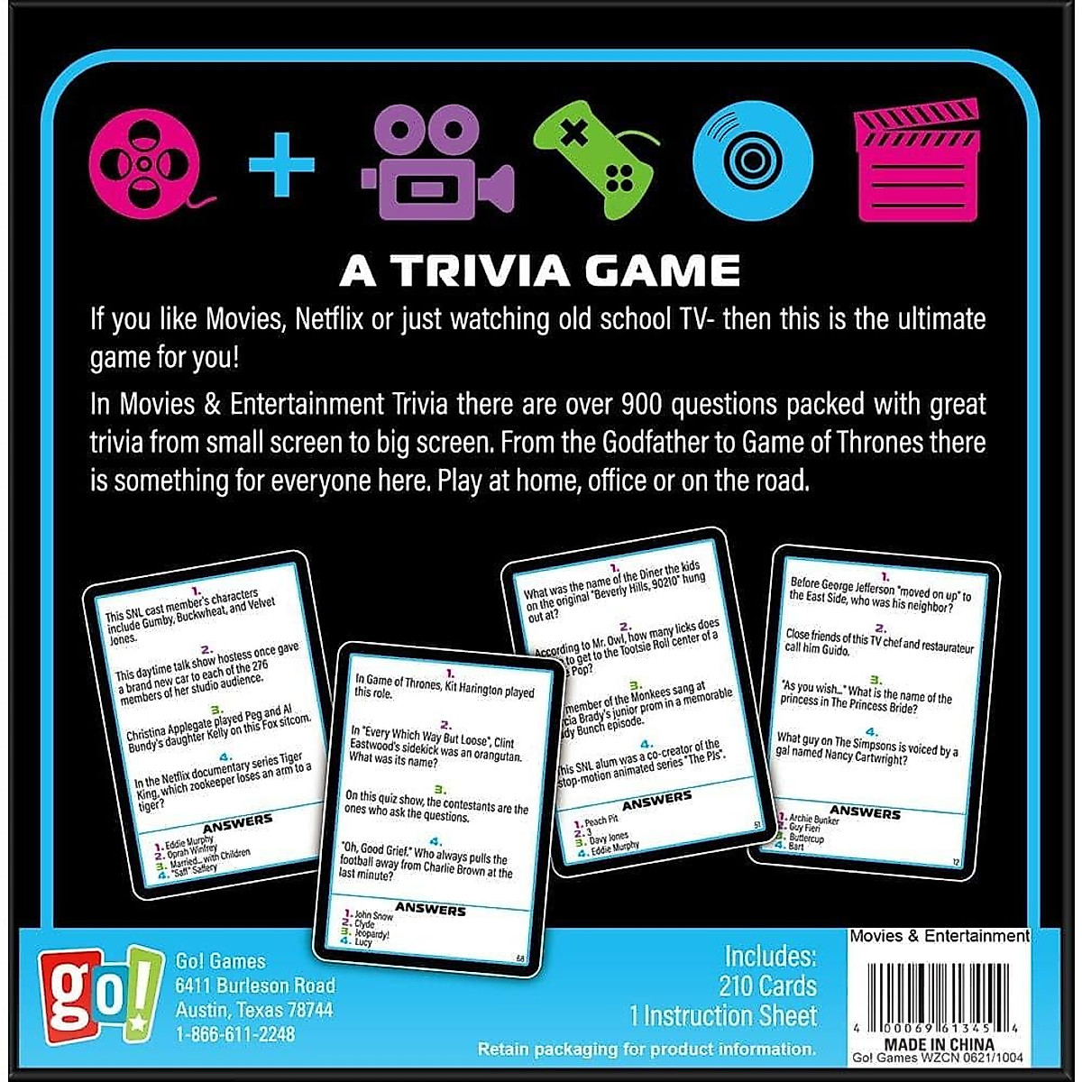 Go! Games, Movies & Entertainment Trivia Game