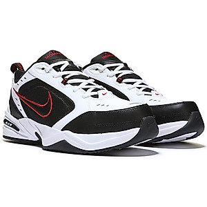 Nike Air Monarch IV Men's Walking Shoes, White/Black/Red, Size 11