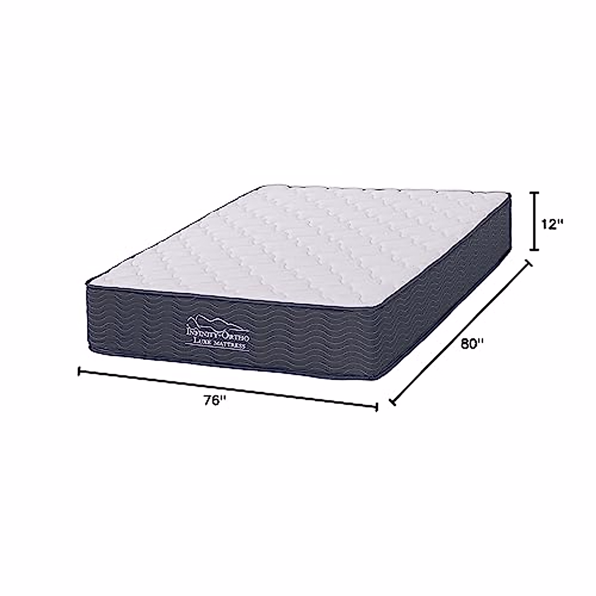 Novezza Home 12 Inch Hybrid Support Mattress/Bed-in-a-Box/CertiPUR-US Certified Foam, King (NOVHM-S), Medium, White