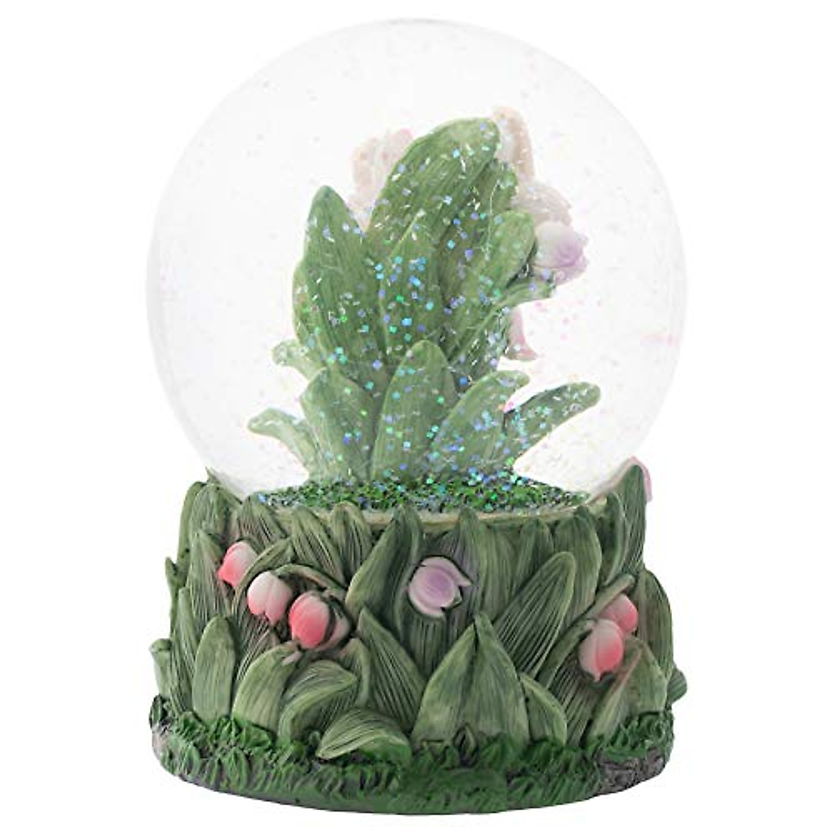 Bell Flower Fairy Friends 100MM Musical Snow Globe Plays Tune You are My Sunshine