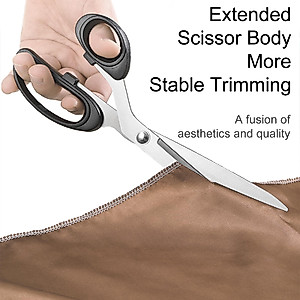 10-Inch All-Purpose Sharp Fabric Scissors - Heavy-Duty Stainless Steel Professional Shears for Cutting Clothes, Leather - Ideal for Tailor, Home, Office Use.