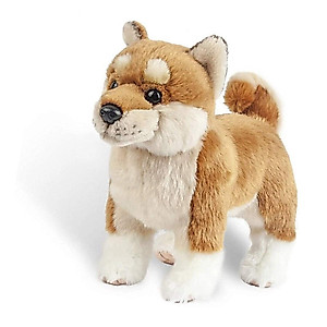 TAMMYFLYFLY Shiba Inu Plush Corgi Pillow Cute Dog Doll Stuffed Animal Plush Toy 12 Inches (Brown)