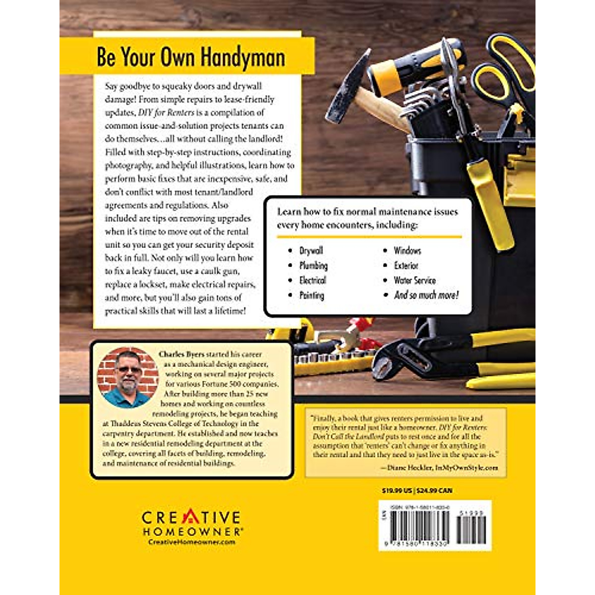DIY for Renters: Don't Call the Landlord: A Renter's Guide to Repairs and Personalizations that Won't Break Your Lease (Creative Homeowner) Step-by-Step Instructions for New Upgrades and Safe Removal