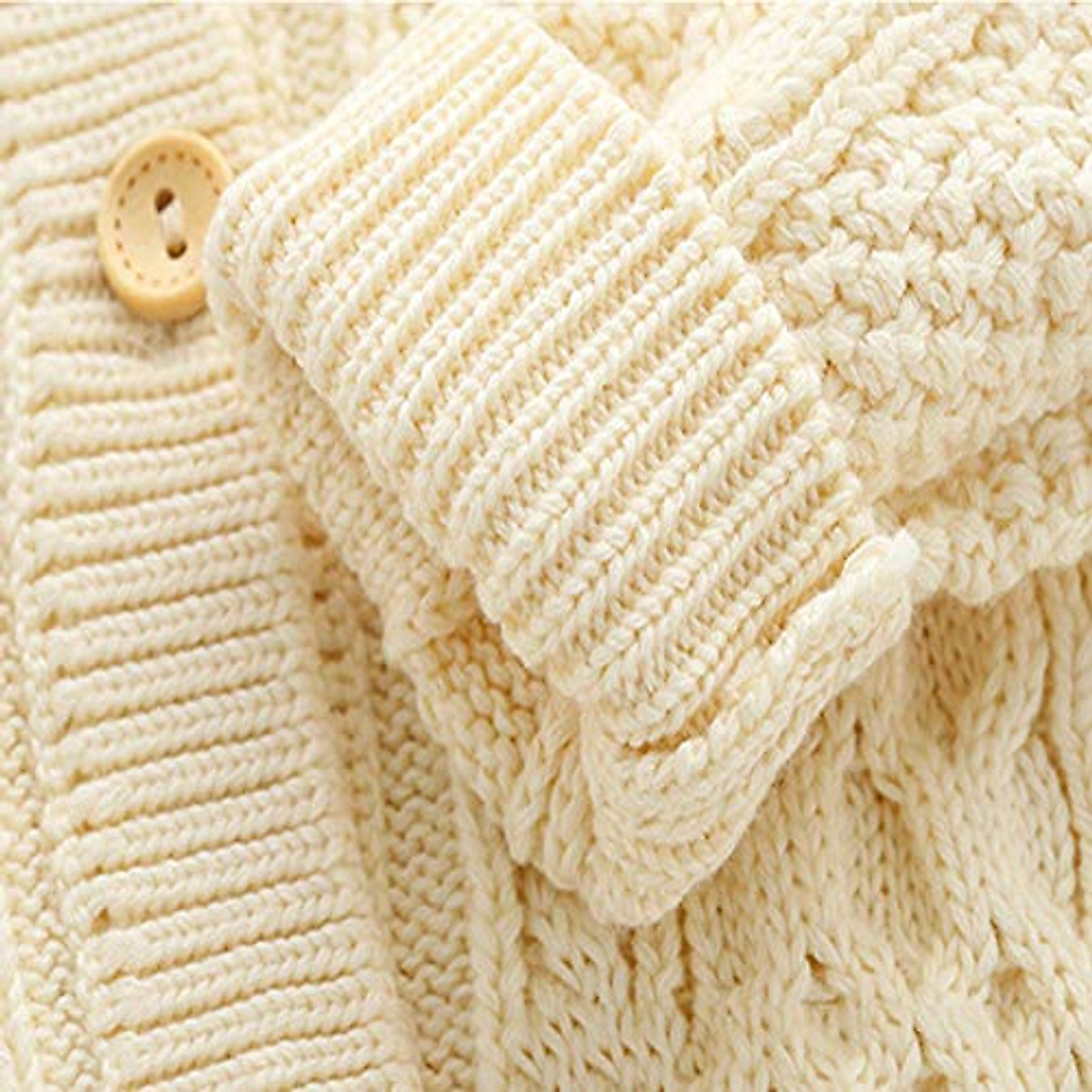 Infant Baby Boys Cardigan Crochet Sweater Toddler Knit Button up Casual Sweatshirt Beige
