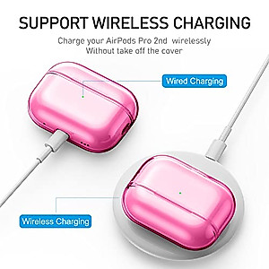 Valkit Compatible Airpods Pro 2nd Generation Case Clear, Soft TPU AirPods Pro 2 Case Transparent Protective Shockproof with Lanyard for Women Men iPods Pro 2 Case for Airpods Pro 2 Charging Case