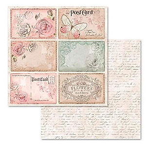 Stamperia Intl Double-Sided Paper Pad-Shabby Rose, 30.5 x 30.5 (12" x 12"), Multicoloured