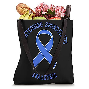 Ankylosing Spondylitis Awareness Support Blue Ribbon Gift Tote Bag