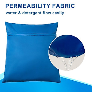 PAWFINITY Pet Laundry Bag, Pet Washing Bag for Guinea Pig Liner, Dog Bed, Pet Fleece & Blanket, Stop Pets Hair Clogging Washing Machine, Pet Laundry Helper - 30"×34", Blue