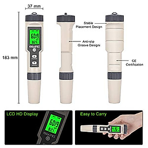 Digital Salinity Tester for Salt Water - Waterproof IP67 Salinity Meter with ATC Large Range 0-200ppt Saltwater Tester for Seawater, Aquariums, Marine Monitoring, and Koi Fish Pond by ORAPXI