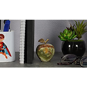 RADICALn Decoration Piece Handmade Marble Home Decor Green Onyx Apple Paperweight – Best for Office Table Decoration & Study Room Decor Paperweight