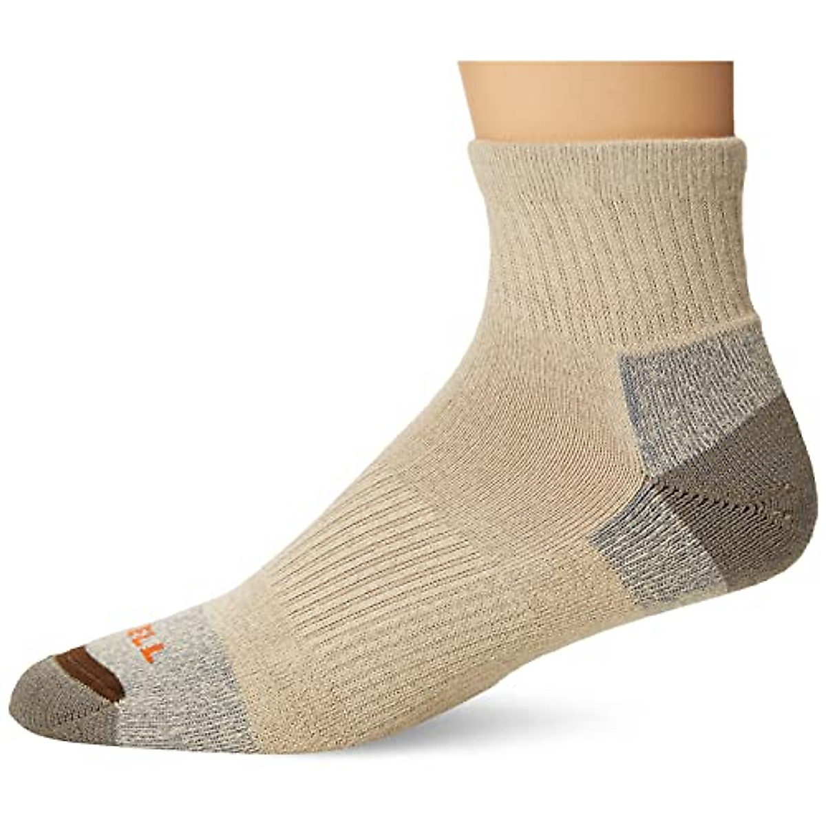 Merrell unisex adult Men's and Women's Moab Hiking Midweight Cushion - Coolmax Moisture Management Arch Casual Sock, Tan, M L Men s 9.5-12 Women 10-13 US