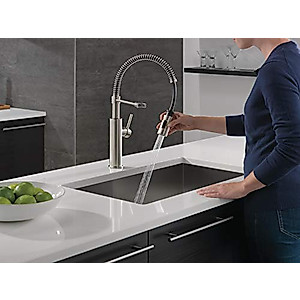 Delta Faucet Antoni Pull Down Kitchen Faucet with Pull Down Sprayer, Commercial Kitchen Sink Faucet, Faucets for Kitchen Sink, Magnetic Docking Spray Head, SpotShield Stainless 18803-SP-DST