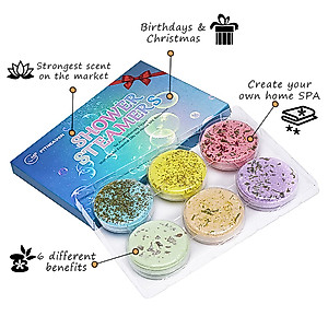 Shower Steamers Gift Set of 6 for Women Men