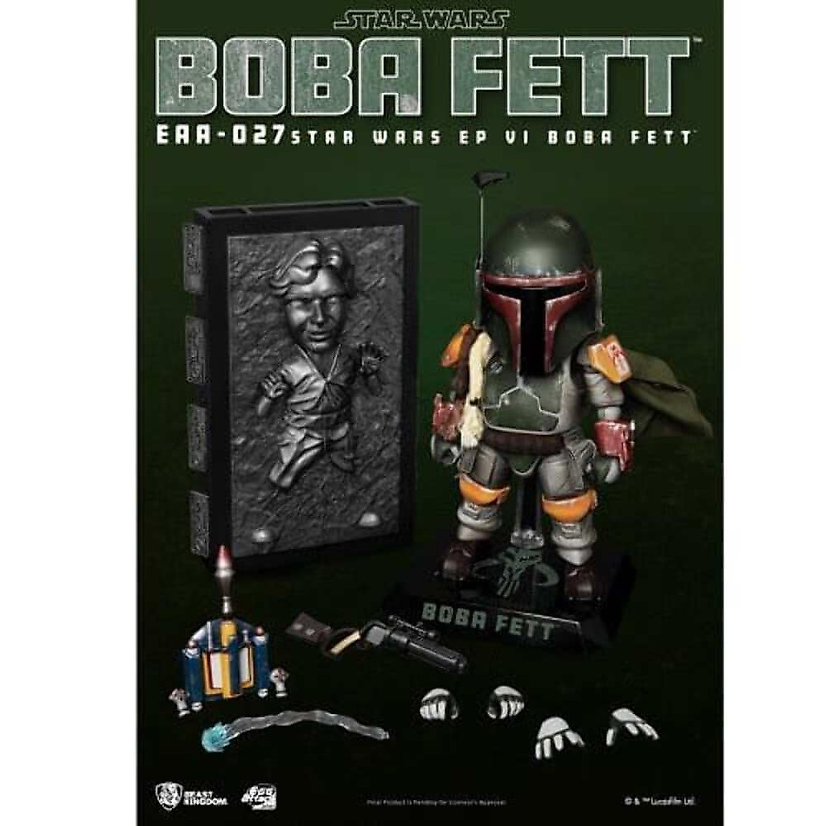 Beast Kingdom Star Wars: Return of The Jedi: Boba Fett EAA-027 Egg Attack Action Figure, Multicolor