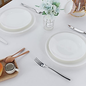 Fitable Rectangle 4 Feet Tablecloth 60x84 inch Tablecloth Stain and Wrinkle Resistant Washable Polyester Table Cloth, Decorative Table Cover for Dining Table, Buffet Parties and Camping White