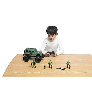 JOYIN Military Remote Control Vehicle Set with Army Action Figure, Off-Road RC Army Car Toys Gifts for Kids Boys Girls