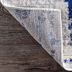 nuLOOM Madalynn Abstract Modern Area Rug, 8 ft x 10 ft, Silver