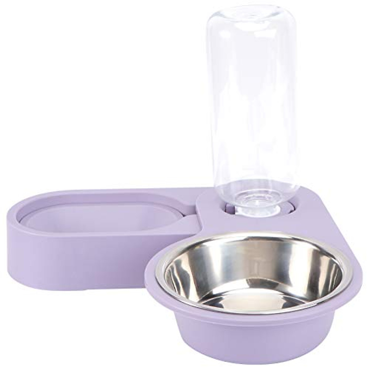 Balacoo Dog Water Food Bowl Set Automatic Pet Food Water Dispenser Rotating Corner Folding Dog Bowl for Cat Puppy Small Dogs (Purple) Rabbit Food Bowl