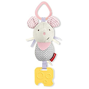 Skip Hop Bandana Buddies Baby Activity Chime & Teether Stroller Toy, Mouse