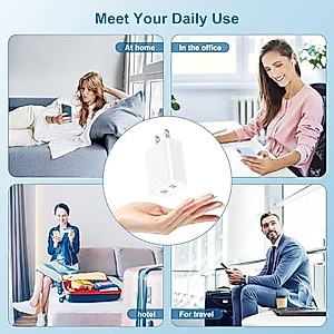 USB C Fast Charger Block,USB C Charging Block 2-Pack USB C 2in1 Dual Ports Plug Wall Charger, Fast Type C Charger for iPhone 15/15 Pro/15 Pro Max/15 Plus/14/13/12/11/Xs Max/XR/X,iPad